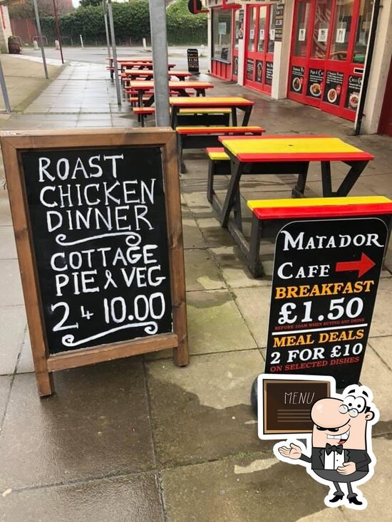 Menu at Matador Cafe, Mablethorpe