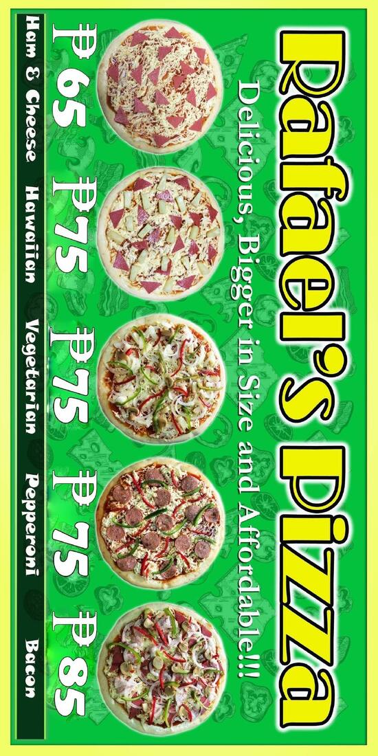 Menu at ROB RAFAEL'S PIZZA pizzeria, San Carlos City, 003 Gomez St
