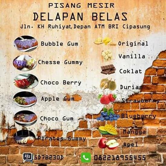 Menu at Pisang Mesir pub & bar, Tasikmalaya