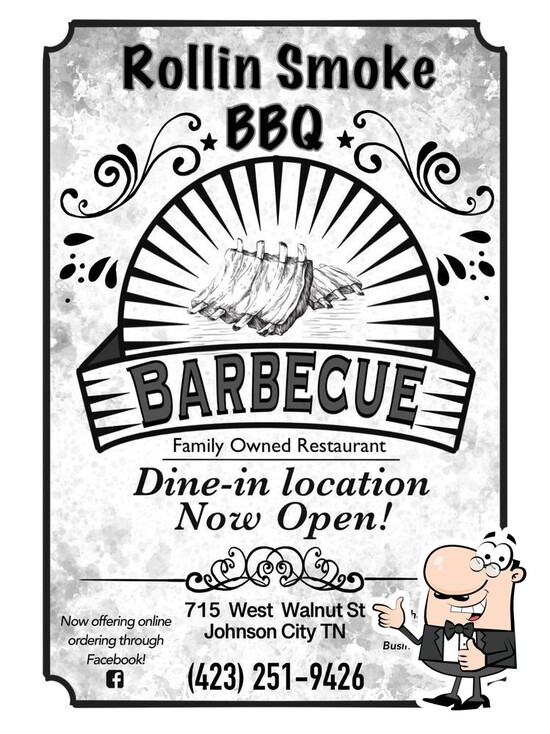 Menu at Rollin smoke bbq, Johnson City, 715 W Walnut St