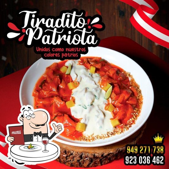 Carta del restaurante ¨El Rocoto¨, Piura