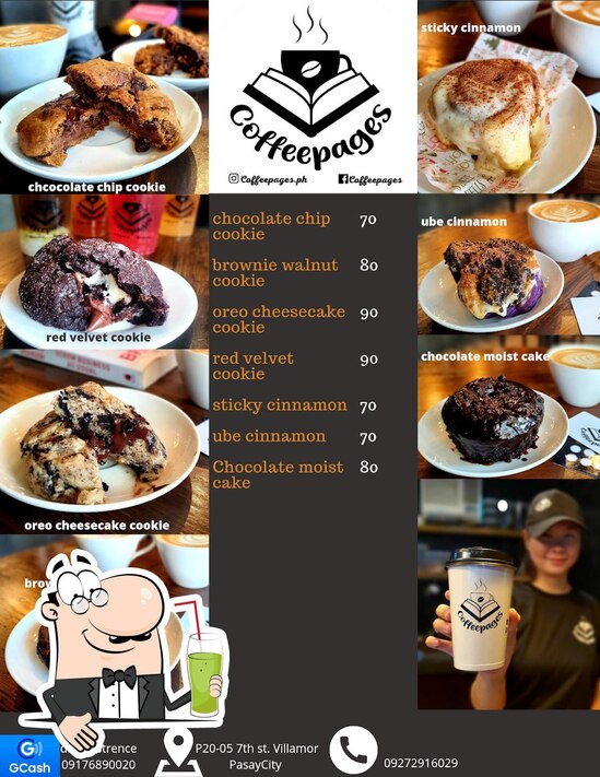 Menu at Coffeepages cafe, Pasay