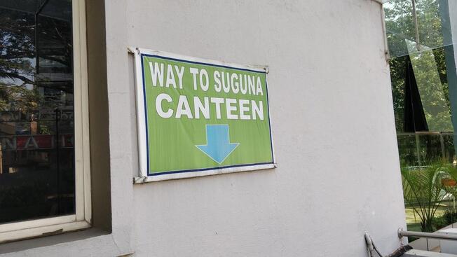 Menu at Suguna Canteen, Bengaluru