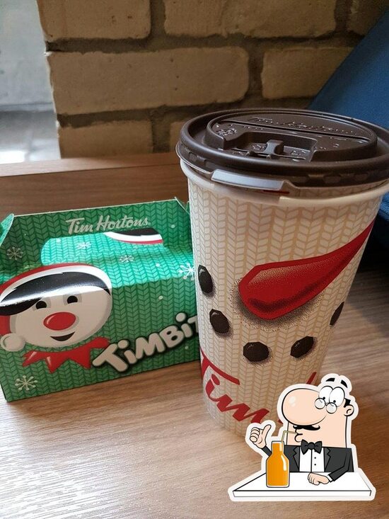 Menu at Tim Hortons cafe, Toronto, 65 Queen St W