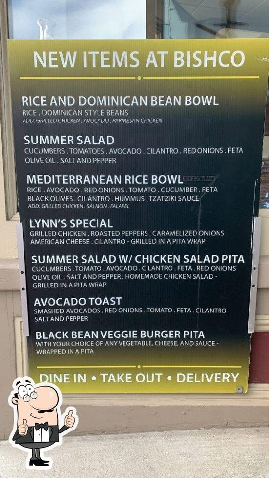 Menu at BISHCO cafe, Gloucester