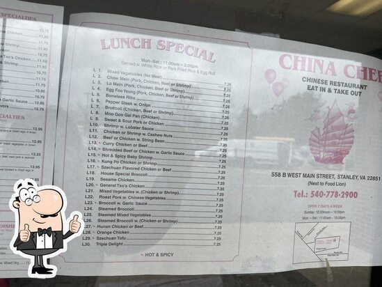 China Chef, Stanley - Restaurant menu, prices and reviews