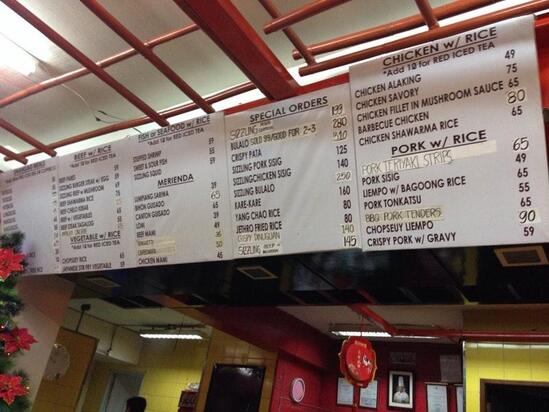 Menu at Jethro Food House restaurant, Balagtas