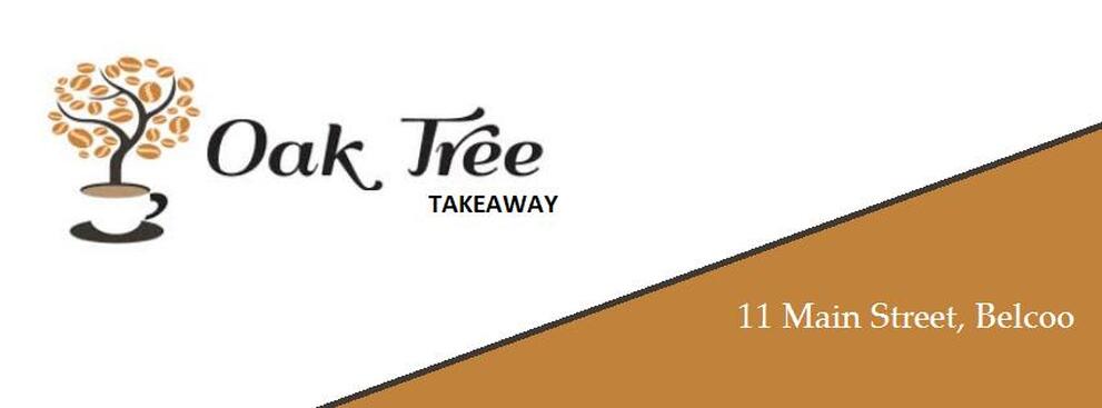 Carta del café Oak Tree Takeaway, Belleek