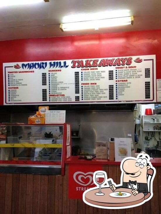 Menu at Māori Hill Takeaways fast food, Dunedin