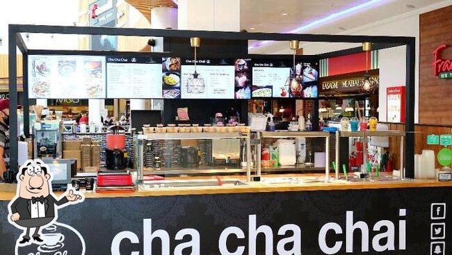 Menu at Cha cha chai White Rose cafe, Leeds