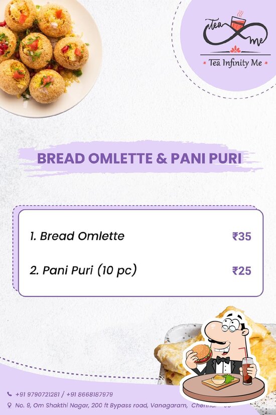 Menu at Tea Infinity Me, Chennai