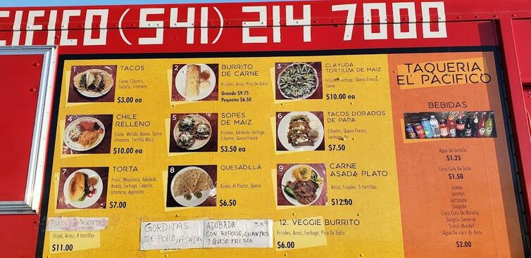 Taqueria el Pacifico, Eugene - Restaurant menu, prices and reviews