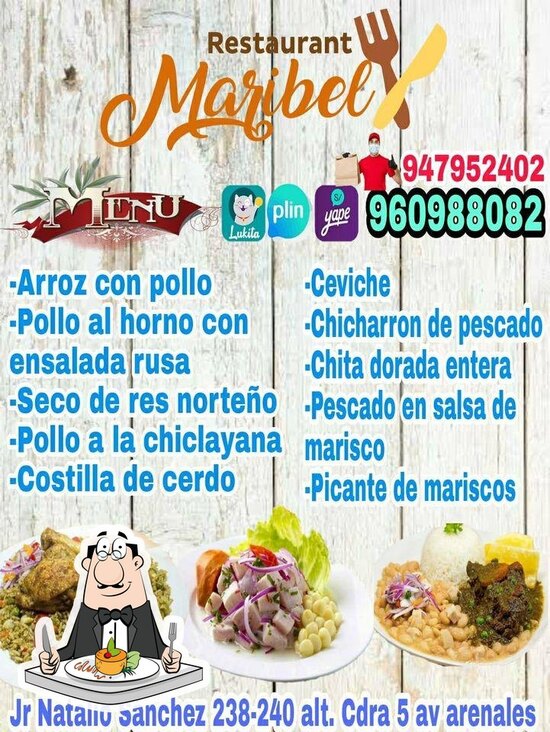 Menu at Restaurante maribel, Lima