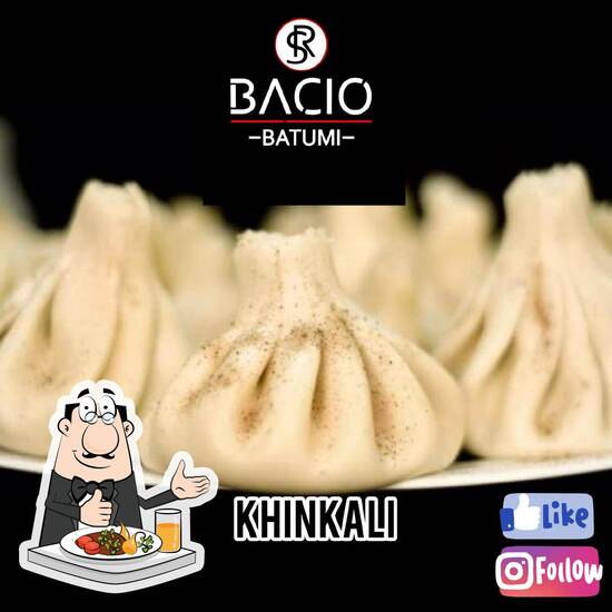 Menu at Bacio restaurant, Batumi