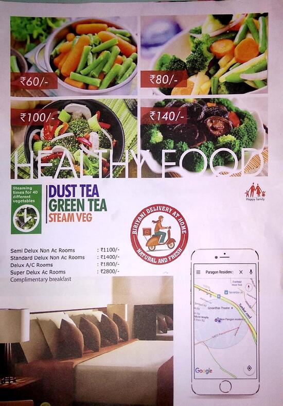 Menu at Paragon Briyani Hut, Bengaluru