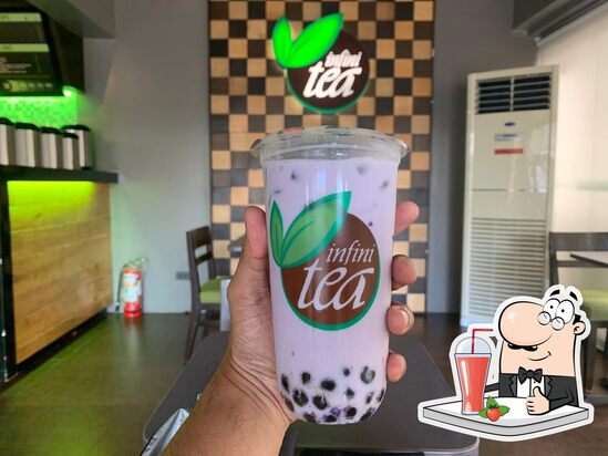 Menu at Infinitea cafe, San Jose City