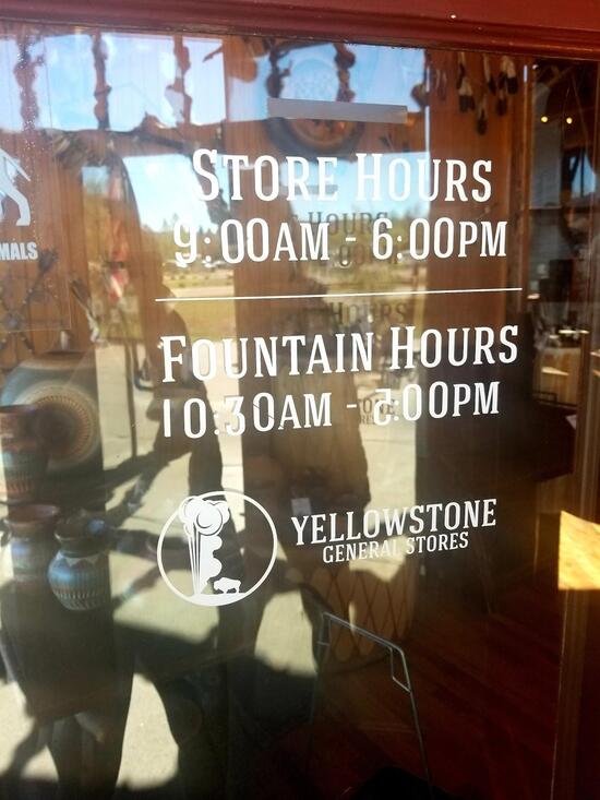 Menu at Old Faithful General Store Grill restaurant, USA