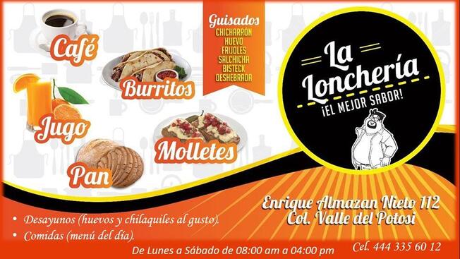 Menu at La Loncheria la Loncheria restaurant, San Luis Potosi