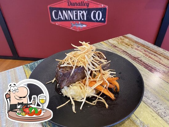 Menu at The Cannery restaurant, Dunalley