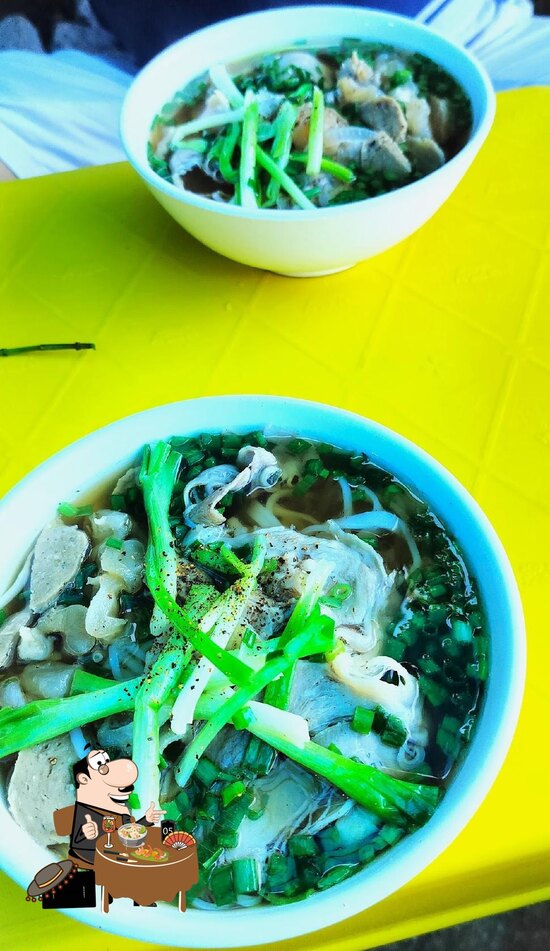 Menu at Phở Hà Tiên restaurant, Vietnam