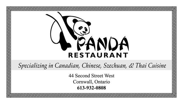 Menu at Panda restaurant, Cornwall