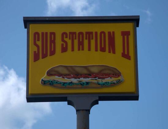 Menu at Sub Station II fast food, Hickory, 422 U.S. Hwy 70 SW