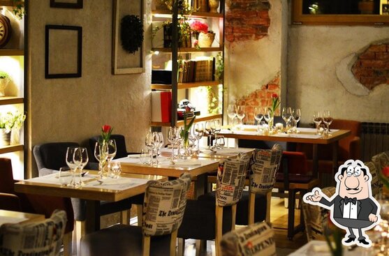 Menu at Pod Zidom Bistro cafe, Zagreb