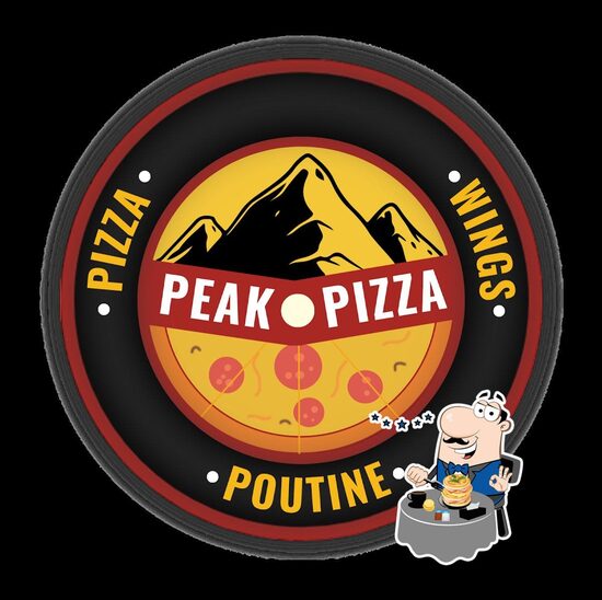 Menu at Peak Pizza restaurant, Calgary