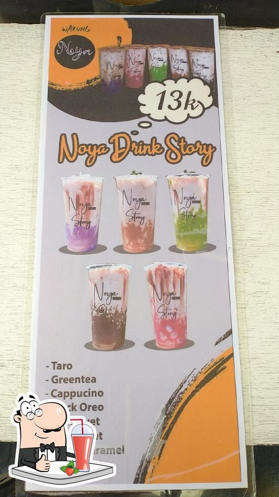 Menu at Warung Noya restaurant, Kampung Rempak