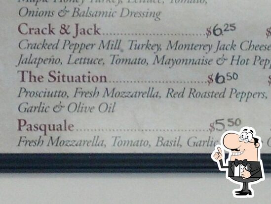 Menu at Anthony's Deli, Vails Gate