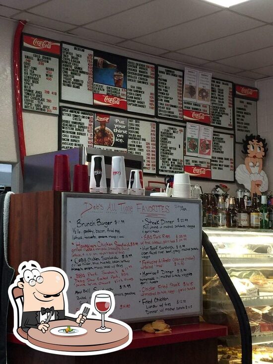 Menu at Deb's restaurant, Redway