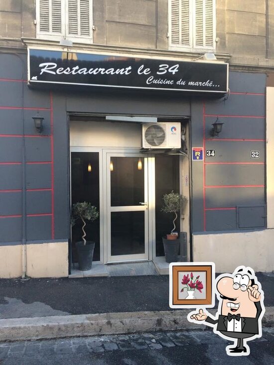 Menu at Le 34 restaurant, Marseille, 34 Av. de Montolivet