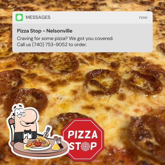 Menu at Pizza Stop restaurant, Nelsonville
