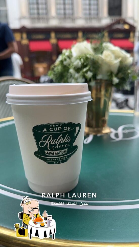 Menu at Ralph's Coffee restaurant, London