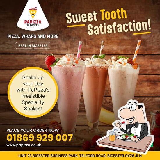 PaPizza & Shakes, Bicester - Restaurant menu, prices and reviews
