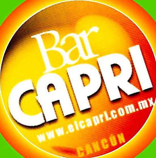 Menu at el capri restaurant bar, Cancún