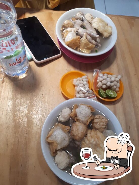 Menu at Baso Aci Akang Cipayung restaurant, East Jakarta