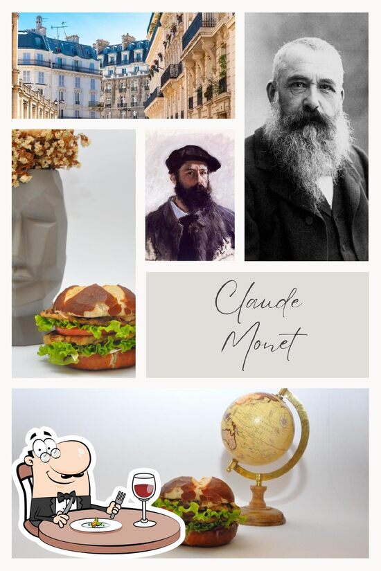 Menu at Claude Monet restaurant, Belgrade