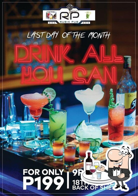 Menu at Rubix Pub, Bacolod