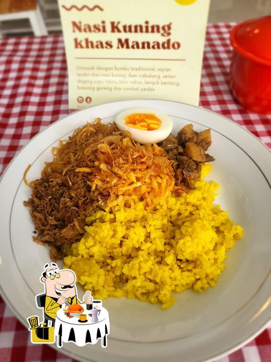 Menu at NasKun F8 (Nasi Kuning khas Manado) restaurant, Curug Sangereng