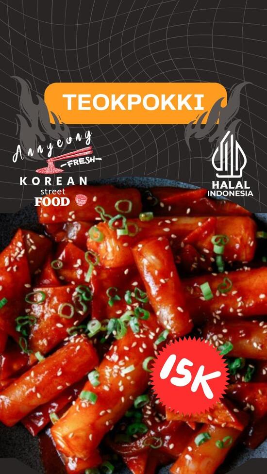 Menu at Annyeong Korean Street Food restaurant, Semarang, Puri Delta ...
