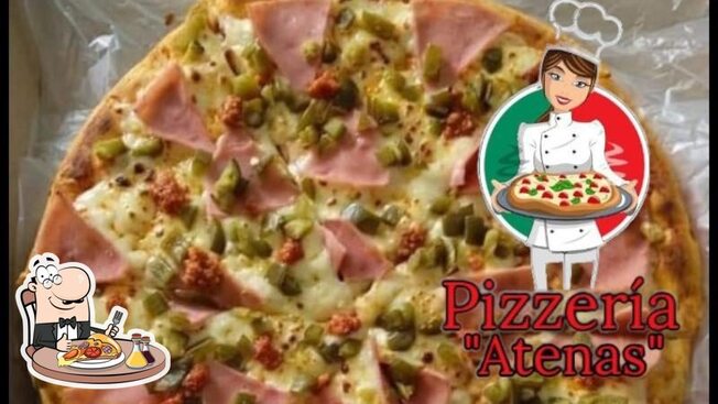 Menu at Pizzas "Atenas" restaurant, Villa Cuauhtémoc