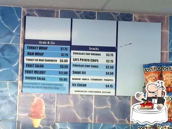 Menu at Bay Rock Cafe, Honolulu