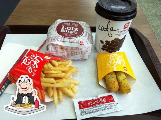 Menu at Lotteria restaurant, Busan, -1
