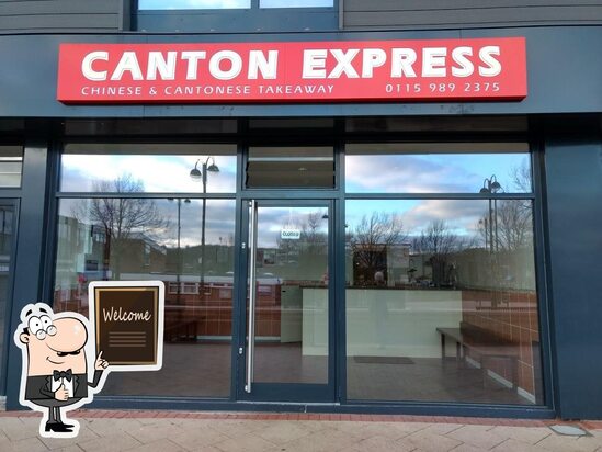Menu at Canton Express fast food, Nottingham