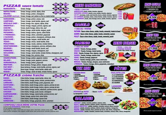Menu at Perfecto Pizza fast food, Gentilly
