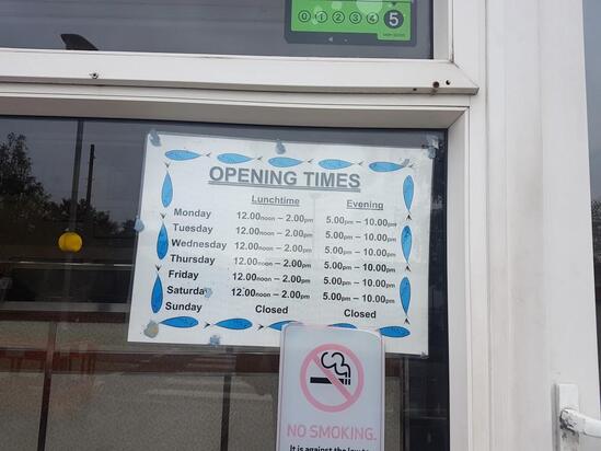 Menu at Cavalier Fryer fast food, Newton Abbot