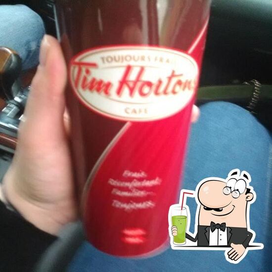 Menu at Tim Hortons restaurant, Waterloo, 151 Columbia St W