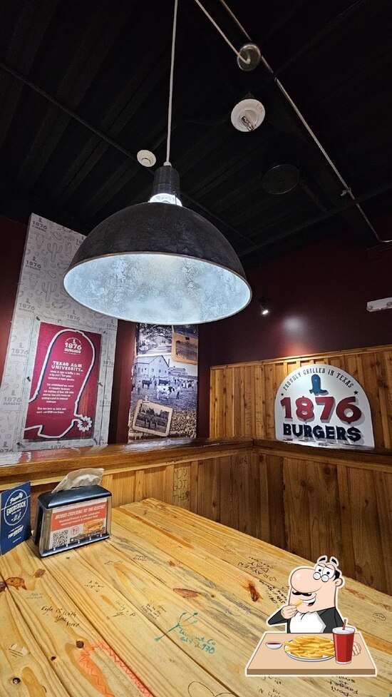 Menu at 1876 Burgers restaurant, College Station