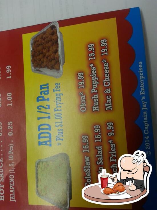 Menu at Captain Jay's restaurant, Flint, S Dort Hwy